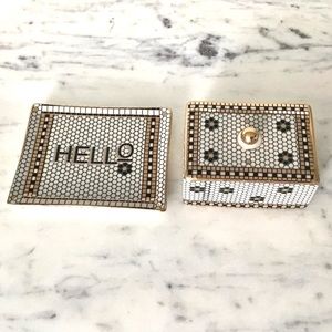 Anthropologie | Kitchen | Rare Anthropologie Bistro Tile Hello Butter ...
